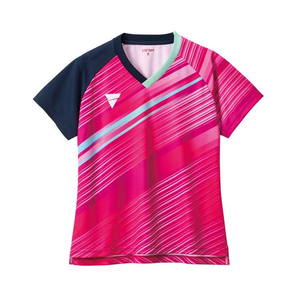 肌触りがよく吸汗速乾性に優れた軽量の素材を使用したレディスゲームシャツ。Victasのアイデンティティである「切り拓く」をイメージに鮮やかなアクセントを取り入れたレディスオリジナルのグラフィックデザインです。クールなブラック、爽やかなブルー...