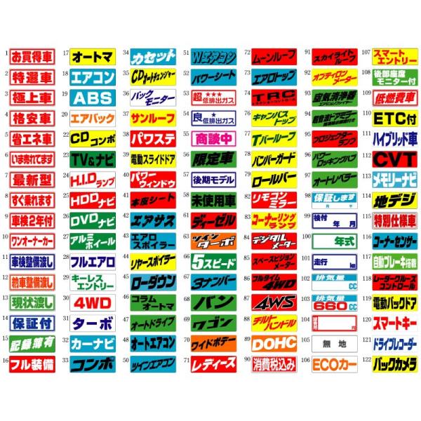 画像を参考に購入するプレートを選んでください。※廃盤・長期在庫切れになっているものについてはカッティングシートで似たように製作し、発送いたします。その場合、色、デザインが若干変わることがあります。