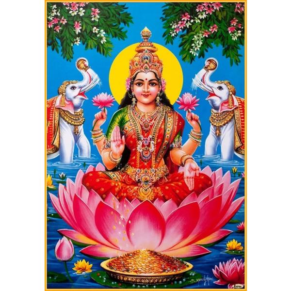 日本でも有名なインドの神様、ラクシュミー神の小さなカードです。名刺サイズの小さなカードですので、財布やバッグ、手帳等に入れ、お守りとしてお使い下さい。(一般的な名刺サイズとは若干寸法が異なります。)※汚れ防止の為、ビニール製のカードケースに...