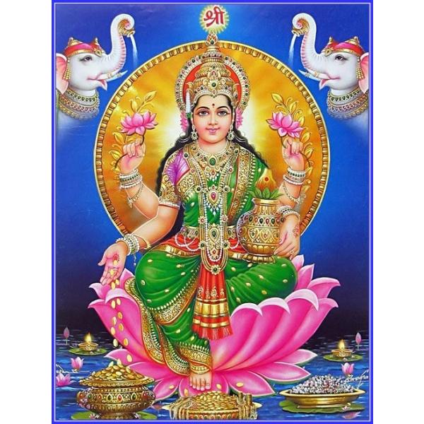 日本でも有名なインドの神様、ラクシュミー神の小さなカードです。名刺サイズの小さなカードですので、財布やバッグ、手帳等に入れ、お守りとしてお使い下さい。(一般的な名刺サイズとは若干寸法が異なります。)※汚れ防止の為、ビニール製のカードケースに...