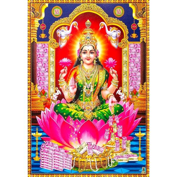 日本でも有名なインドの神様、ラクシュミー神の小さなカードです。名刺サイズの小さなカードですので、財布やバッグ、手帳等に入れ、お守りとしてお使い下さい。(一般的な名刺サイズとは若干寸法が異なります。)※汚れ防止の為、ビニール製のカードケースに...