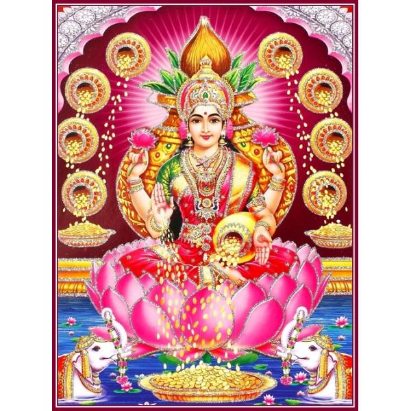 日本でも有名なインドの神様、ラクシュミー神の小さなカードです。名刺サイズの小さなカードですので、財布やバッグ、手帳等に入れ、お守りとしてお使い下さい。(一般的な名刺サイズとは若干寸法が異なります。)※汚れ防止の為、ビニール製のカードケースに...