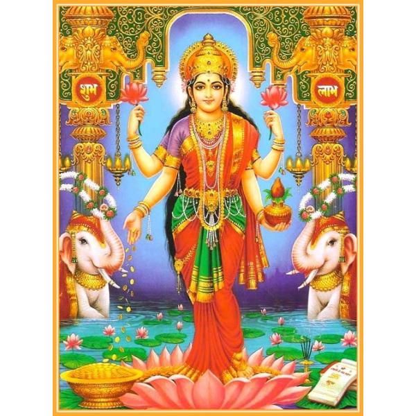 日本でも有名なインドの神様、ラクシュミー神の小さなカードです。名刺サイズの小さなカードですので、財布やバッグ、手帳等に入れ、お守りとしてお使い下さい。(一般的な名刺サイズとは若干寸法が異なります。)※汚れ防止の為、ビニール製のカードケースに...