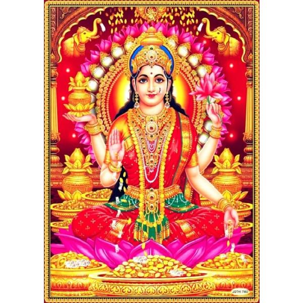 日本でも有名なインドの神様、ラクシュミー神の小さなカードです。名刺サイズの小さなカードですので、財布やバッグ、手帳等に入れ、お守りとしてお使い下さい。(一般的な名刺サイズとは若干寸法が異なります。)※汚れ防止の為、ビニール製のカードケースに...