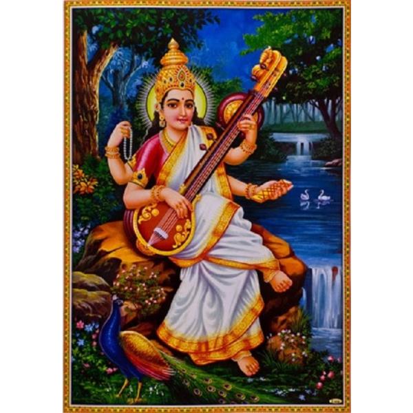 日本でも有名なインドの神様、サラスバティー神の小さなカードです。名刺サイズの小さなカードですので、財布やバッグ、手帳等に入れ、お守りとしてお使い下さい。(一般的な名刺サイズとは若干寸法が異なります。)※汚れ防止の為、ビニール製のカードケース...