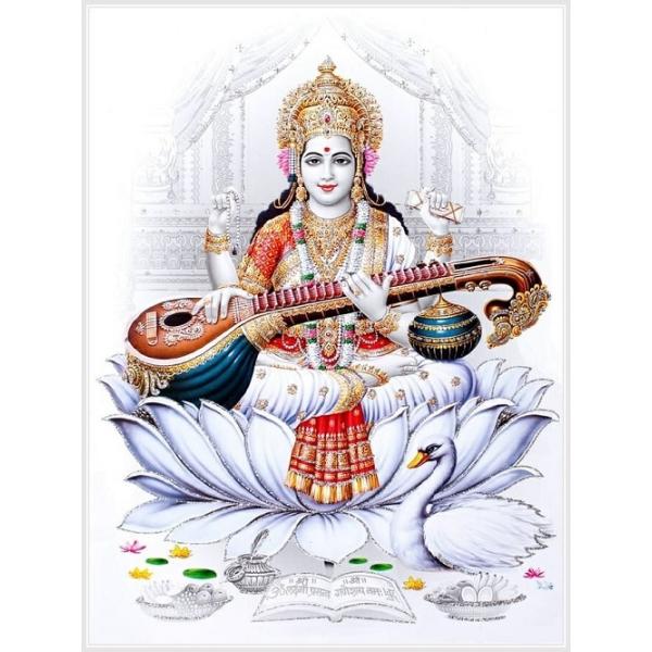 日本でも有名なインドの神様、サラスバティー神の小さなカードです。名刺サイズの小さなカードですので、財布やバッグ、手帳等に入れ、お守りとしてお使い下さい。(一般的な名刺サイズとは若干寸法が異なります。)※汚れ防止の為、ビニール製のカードケース...