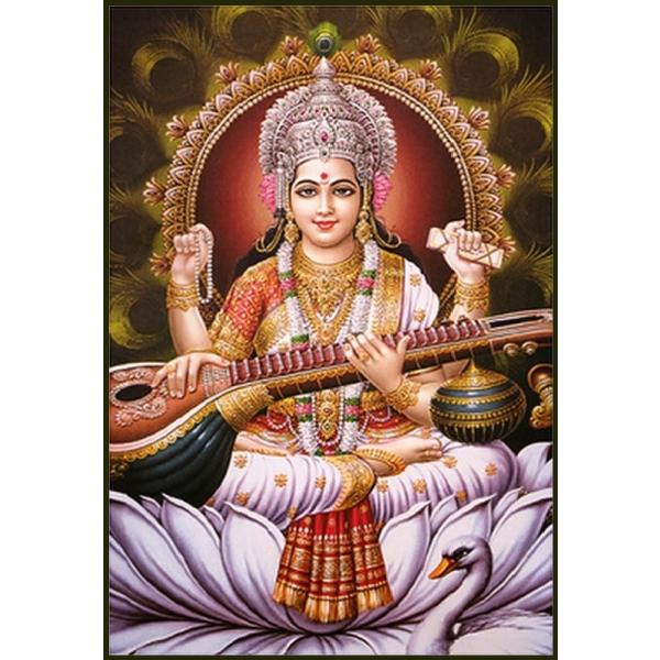 日本でも有名なインドの神様、サラスバティー神の小さなカードです。名刺サイズの小さなカードですので、財布やバッグ、手帳等に入れ、お守りとしてお使い下さい。(一般的な名刺サイズとは若干寸法が異なります。)※汚れ防止の為、ビニール製のカードケース...