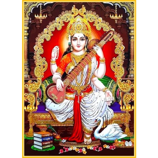 日本でも有名なインドの神様、サラスバティー神の小さなカードです。名刺サイズの小さなカードですので、財布やバッグ、手帳等に入れ、お守りとしてお使い下さい。(一般的な名刺サイズとは若干寸法が異なります。)※汚れ防止の為、ビニール製のカードケース...