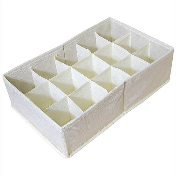 引き出しの中がスッキリ収納できる、チェスト仕切り収納チェスト仕切りBOXA　CS-A・靴下や下着類を引き出しにスッキリ収納・使わないときは折り畳んでコンパクトに(仕様)サイズ(cm) ）W34×D21×H10素材 不織布、布