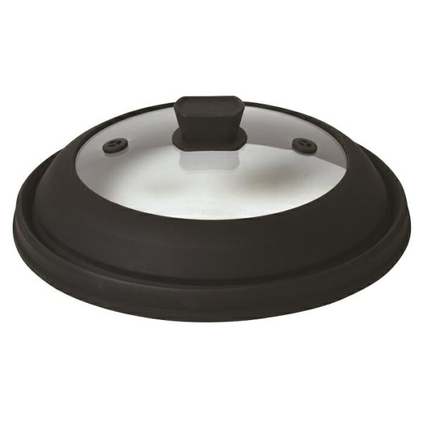 パークレーン 折りたためるマルチ伸縮カバーBK キッチン用品 調理器具 調理用蓋 ふた フタ エコ 経済的 電子レンジOK コンパクト PFOAフリー折りたためるマルチ伸縮カバーBK●高さを3段階で変えられる！【 調理用蓋として 】鍋やフラ...
