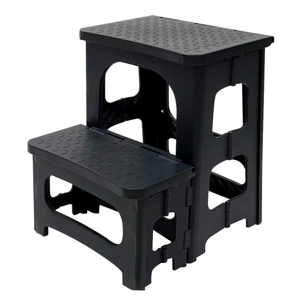 パークレーン 折りたたみステップ踏み台 2段 ブラック 省スペース コンパクト収納 持ち運びしやすい ステップ台 ふみ台折りたたみステップ踏み台 2段 ブラック●シーンに合わせて使い分けができる折りたたみ可能なステップ踏み台です。ワンステッ...