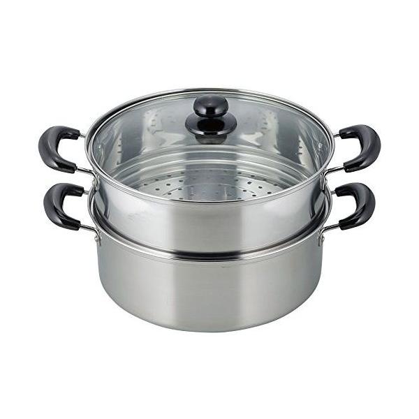 ヴェンセＩＨ二段蒸し器２６ｃｍ VR-8182●煮込み料理や蒸し料理に大型タイプなので一度にたくさん蒸すことが出来て、家族の分を一度に調理することが出来ます。一度にもち米を約6合（約900g）蒸すことができます。蒸し料理以外にも、下鍋を両手...