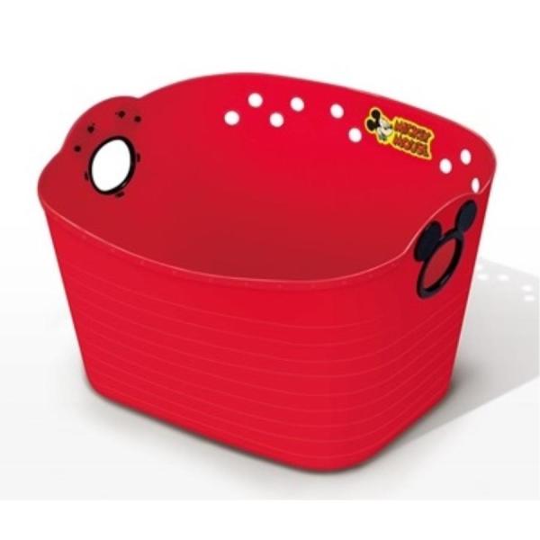 錦化成 ミッキーマウスやわらかバケツ ＳＱ１６ RE レッド カラーボックスぴったりサイズ おもちゃ箱 ストック 持ち手ミッキーマウスやわらかバケツ ＳＱ１６ RE●一般的なカラーボックスにピッタリなサイズです！●持ち手がミッキーマウスの形...