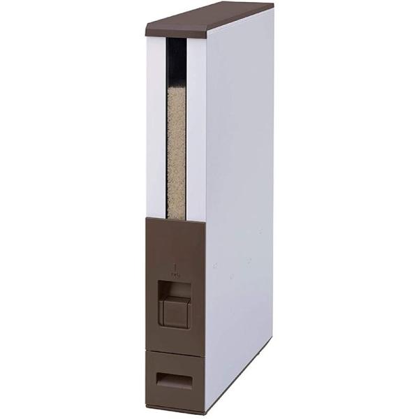 ラウン RCB-12ST ●わずかなすき間にピッタリ収まるスリムなデザインなので、わずかなすき間にも収まります。大型の残量窓が付いているので、お米の残量が一目で分かります。少量炊飯に対応できる0.5合計量アタッチメント付き。米受けには最大4...