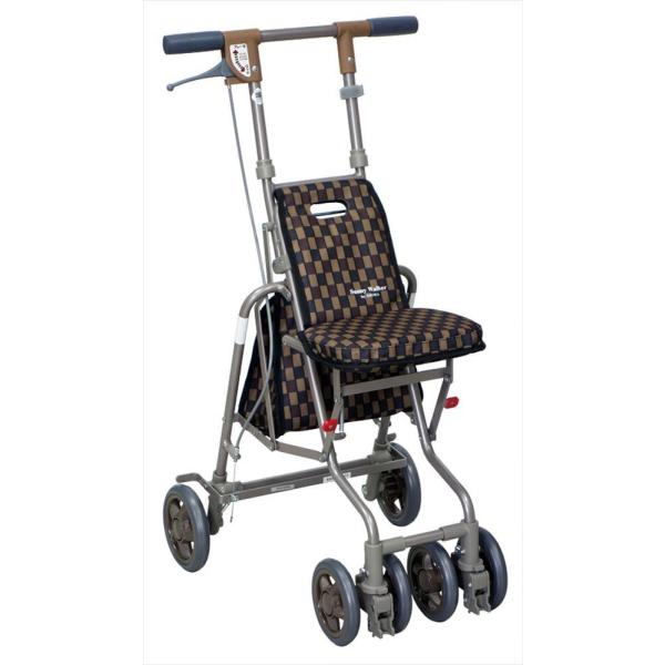 ●持ち運びに便利！コンパクトなシルバーカーサニーウォーカー BBR●持ち運びに便利なコンパクトサイズ。●折りたたみ可能。2WAYキャスター（左右60°＆固定）。●SGマーク取得商品。商品詳細カラー BブラウンJANコード 494552823...