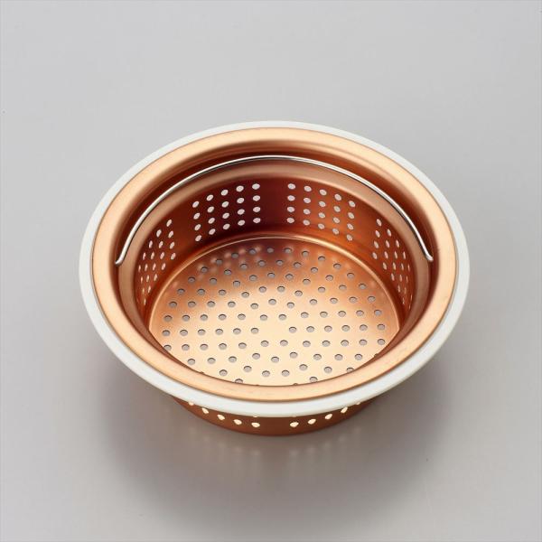 銅イオンの抗力でぬめりにくい！●排水溝の口径は2種類対応※サイズをよく確認してからご購入下さい。カラー −JANコード 4964806021767サイズ 直径13.4・14.4×高さ4.8cm生産国 日本材質 銅・ステンレス・ポリプロピレン