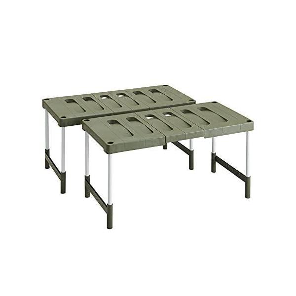 縮可能（76.5~92cm）なので、クローゼットや押し入れの幅に合わせて無駄なくスッキリ収納することが出来ます。2台までであれば、積み重ねて使用する事も可能になります。棚は取り外しできるので、横幅は76.5~92cmの間で自由に伸縮できます...