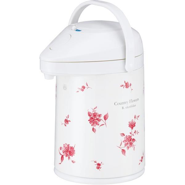 エアーポット ２．２Ｌ　MPP-22 FLC●電気を使わずしっかり保温・保冷で省エネに電気を使わないでしっかりと保温・保冷されるので節電・省エネになります。内瓶はガラス製なので、におい移りしにくい。底は360度回転するので、手元で注ぎやすい...