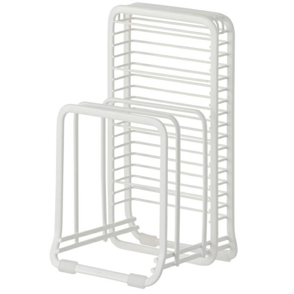 大理石調シンクトップのキッチンに馴染むホワイトカラーサイズ D119×W120×H218mmカラー ホワイト材質 本体＝鉄（樹脂コーティング）脚ゴム＝シリコーンゴム