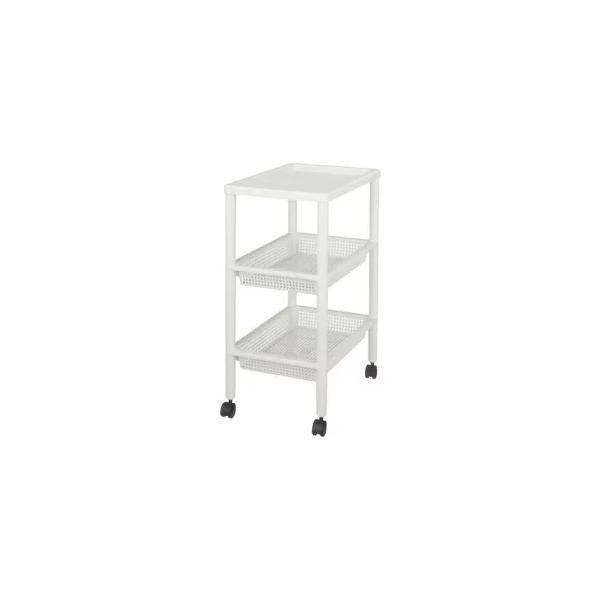 ユニットワゴンスリム３３０  W●キャスター付きキッチンラック●台所のスペースを有効活用！スリムな幅33cmの3段キッチンワゴン。●キッチン周りの小物類や調味料、レトルトや缶詰などをワゴンにすっきり収納できます。●キャスター付きで出し入れや...