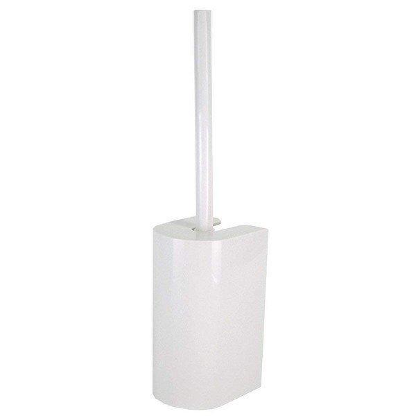 ＳＬＩＭトイレブラシケース付 ホワイト●便器のフチをよけ、フチ裏や排水口にしっかり届くトイレブラシです。●ケース底にブラシがつかないので、衛生的。また汚れても洗いやすい底部で、うしろ開きなので乾燥しやすい。●シンプルスリム、おしゃれなデザイ...