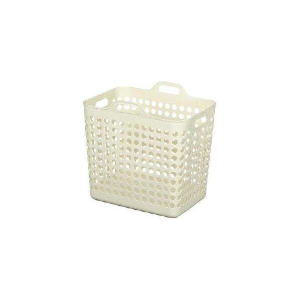 洗濯物の収納にやさしい、ソフト素材●洗濯物の収納にやさしい、ソフト素材●車の収納スペースを有効に使える角型●グリーン、Lサイズ●仕様／L●サイズ／W458×D336×H445mm●材質／ポリエチレン●色／アイボリーJAN 497742515...