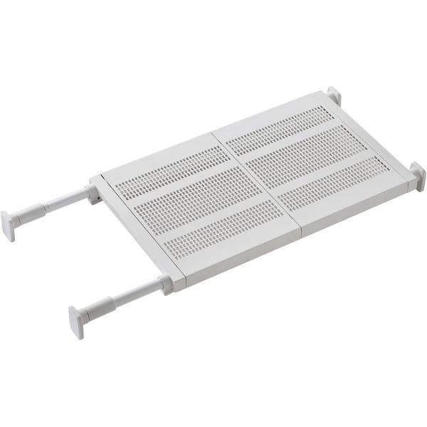 突っ張り棚50M ワイドメッシュ WH TDW-M●壁に突っ張るだけで簡単に棚が作れる突っ張り棚メッシュMワイドタイプ●ネジや釘で壁に穴をあける必要がなく、突っ張るだけで簡単に取り付けができます●棚部分はフラットな作りで、奥行もワイドサイズ...