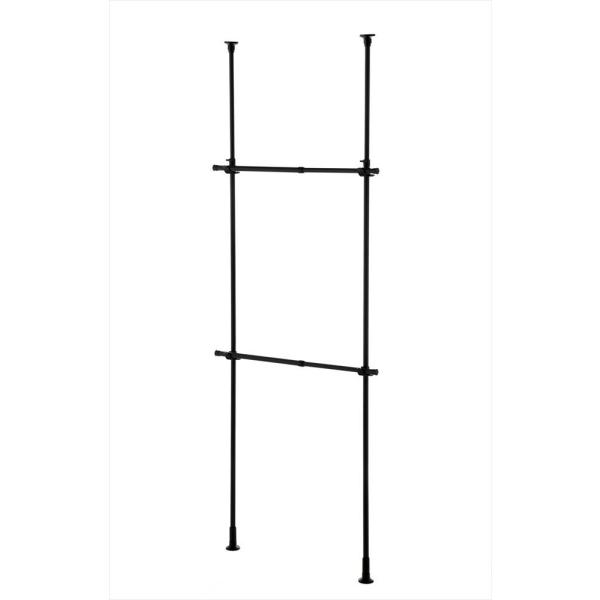 シックなカラーでお部屋を演出●突っ張るだけの簡単設置●便利な後付けハンガー付きカラー マットブラックJANコード 4977612612418サイズ  幅56-95×奥行10×高さ200-275cm耐荷重 15kg(1本あたり)材質 （パイプ...