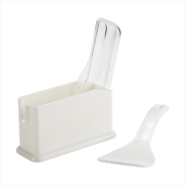 しゃもじを置くだけでカバーが閉まる！しゃもじホルダー（カバー付）●ほこりが付かないカバー付●しゃもじを置くだけでカバーが閉まります。商品詳細カラー ホワイトJANコード 4979625220970サイズ 幅13.5×奥5.2×高9cm本体重...