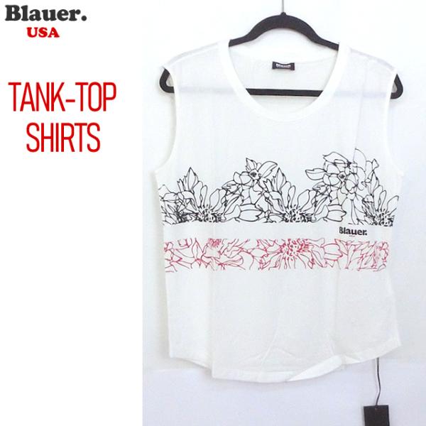 ★Blauer.USA レディース タンクトップ・大手百貨店（高島屋）出店ブランド正規品最終在庫処分セール★型番：19SBLDH03245 5310★カラー：119 ナチュラルホワイト★サイズ着用感：ゆったりとしたタンクトップです。※写真の...