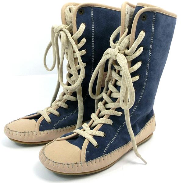 ★新品在庫品セール・靴本体は新品状態です。箱に汚れ、つぶれなどがあります。・返品不可商品シーバイクロエのインディアンブーツデザインのショートブーツです。中の筒部分はボア仕様になっています。インソールはレザー☆品番　：SB13041 714 ...