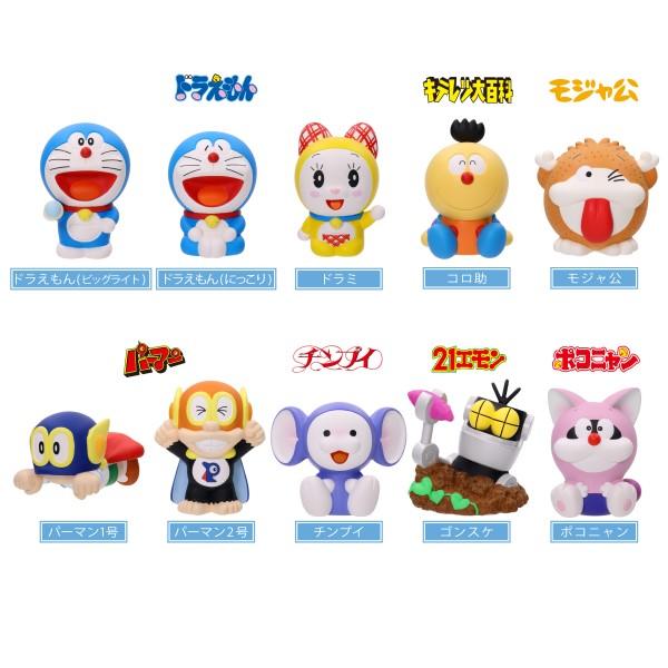 藤子・F・不二雄が生み出したキャラクターたちが、ソフビパペットマスコットになって登場です！「ドラえもん」や「パーマン1号」をはじめとする全10種類のラインナップのうち、1パックにランダムで1体ずつ入っています。全高約45〜50mm程度でコレ...