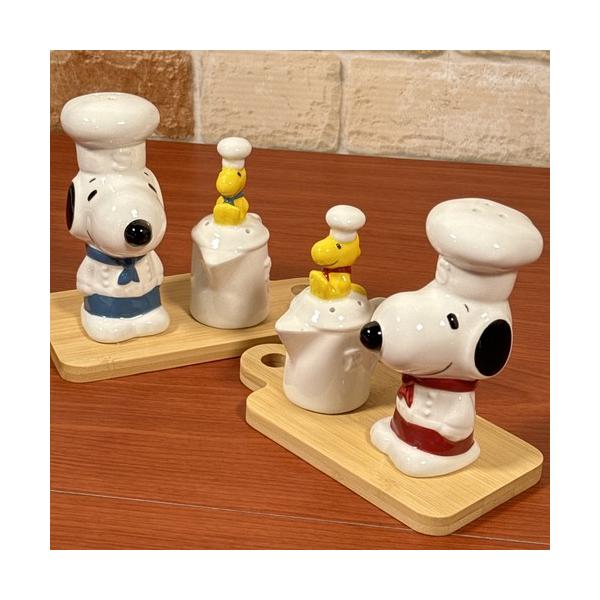 ピーナッツデザインのS&amp;Pセットが登場です！レッド:SPZ-3503/4994209156094ブルー:SPZ-3504/4994209156117メーカー：マリモクラフト素材：磁器/塩化ビニル樹脂/竹サイズ【SNOOPY】：H:1...
