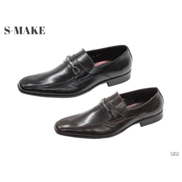 ロープライス・ハイクオリティでコスパの高さに定評のある紳士靴ブランド「S-MAKE(エスメイク)」の定番ビジネスシューズ。制菌消臭加工素材を使用している為、靴内は常に清潔で快適な履き心地。アッパー：合成皮革ソール　：合成底生産国　：中国