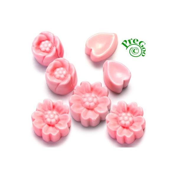 デコ・シリコンモールド／桜・らんまん　ハンドメイド完成サイズ/重さ(石鹸の場合)：　花 約2.6×2.6×高1.5cm 6g　蕾 約2.0×2.0×高1.5cm 4g　花びら 約2.0×1.4×高1.3cm 2g製品サイズ：9.4×5.8×...