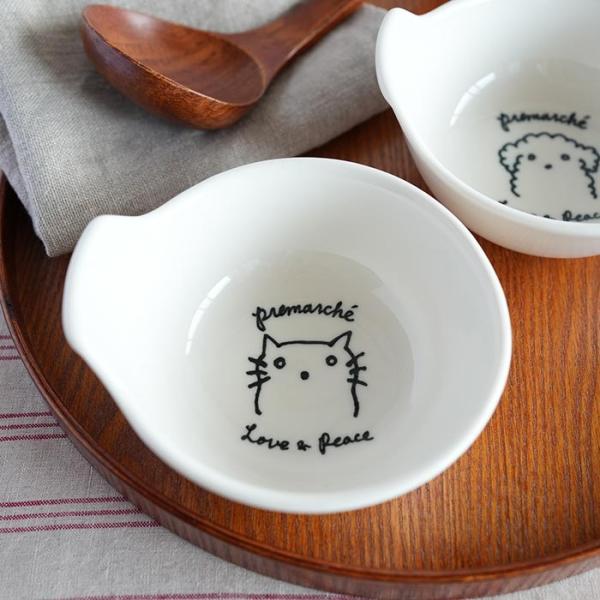 煮物、ひややっこ、そうめん、デザート、お鍋の取り鉢（とんすい）としても幅広く使えるボウル持ち手つきなので、鍋料理や汁物など熱いものを取り分けるのにも便利です。かわいいどうぶつ柄入りで、お子用としても◎■サイズ：直径約12cm×高さ約5cm■...