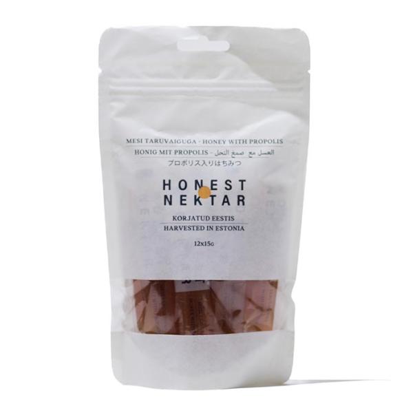 希少なプロポリスをはちみつにブレンド。日々の美容・健康に！ひとつの養蜂木箱から少量しか取れない希少なプロポリスをはちみつにブレンドしたスティックタイプ。体調管理に毎日定期的にお使いいただけるよう分包タイプに仕上げました。原材料：はちみつ（エ...