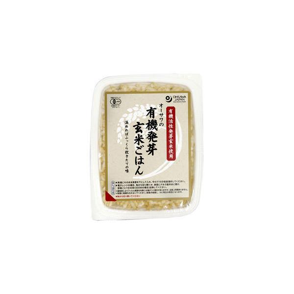 手軽においしい発芽玄米ごはん■有機JAS認定品、保存料や酸味料等一切無添加■常温保存が可能で、携帯食・非常食にも使える■温めるだけで、すぐに発芽玄米ごはんが食べられる原材料／ 有機発芽玄米（国内産）製造日からの開封前賞味期間／ 常温で1年