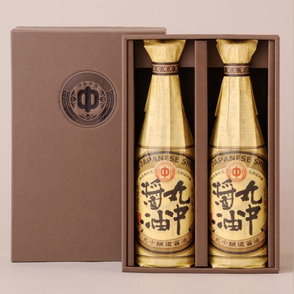 セット内容・丸中醤油（古来伝統の味と香り）720ml×2本