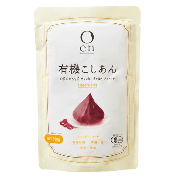 上品な甘みで小豆本来の味を楽しめる■有機JAS認定品■有機小豆・有機砂糖を使用■新鮮さを長持ちさせるレトルトパウチ包装原材料：有機砂糖、有機小豆(中国他)、寒天、食塩(天日塩)製造日からの開封前賞味期間：常温で1年【栄養成分表示】100g当...