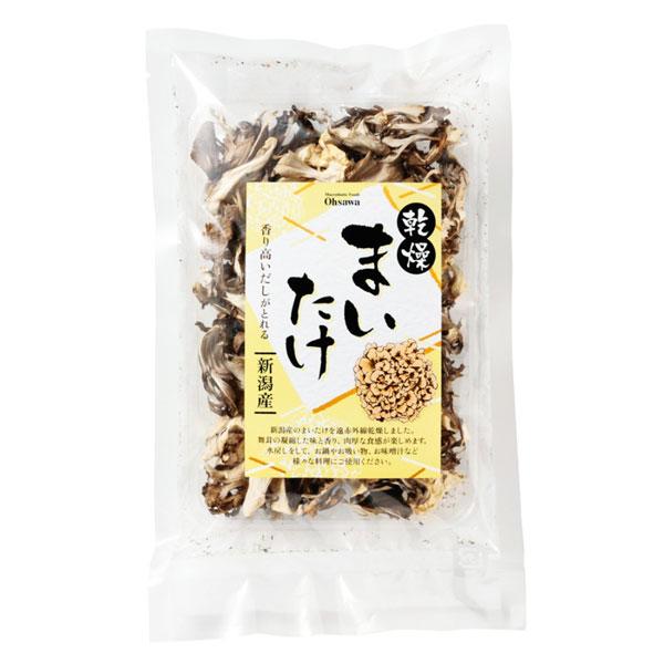 新潟産舞茸100％　遠赤外線でゆっくり乾燥　舞茸の凝縮した味、香り、食感 ■水分を極力少なく栽培することで肉厚になり、香り・味・食感がよい■遠赤外線で内部からゆっくり乾燥させた（45℃24時間）■細胞がほとんど崩れず生に近い味わい■水戻りが...