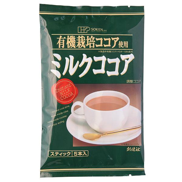 有機栽培カカオ豆100％のココアパウダーにさとうきび粗糖で仕上げたコクのあるココア。■有機栽培されたカカオ豆100％を原料にした風味豊かな有機ココアパウダーに(OMIC認定)、創健社の「さとうきび粗糖」で仕上げたコクのあるミルクココアです。...