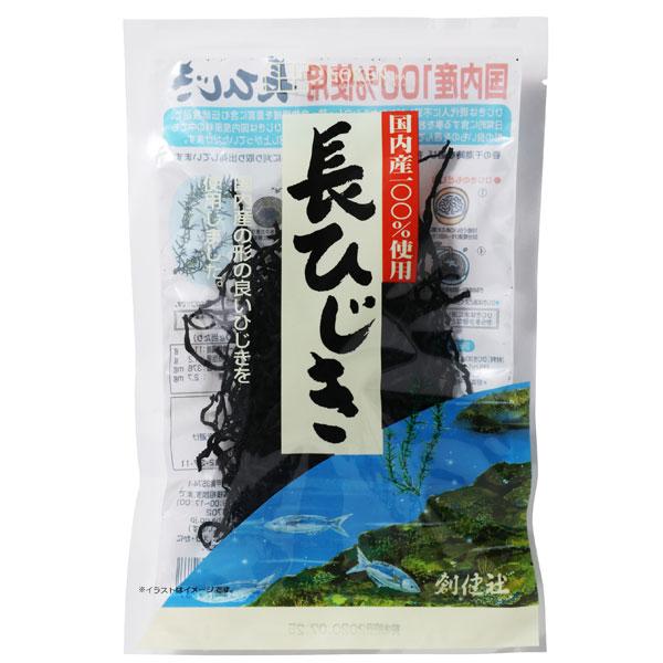 現代人に不足しがちなカルシウム・鉄・食物繊維を豊富に含む国内産のひじきを自然乾燥しました。■創健社の長ひじきは国内産原料の中でも形の良いものを選んでおります。どなたでも美味しく召し上がって頂けます。■春の干潮時を選び、各浜で岩についたひじき...