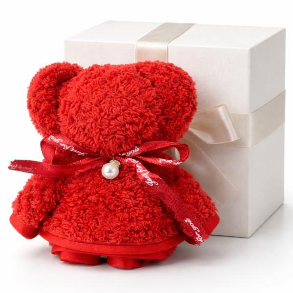 パールリボンが上品かわいい映えタオル。見た目はくまさん中身はふわふわタオル。もらって嬉しい飾って可愛い万能プチギフト。※写真はイメージの一例です。撮影環境やお使いの端末によって、実際の商品と色合いや質感が異なって見えることがございます。あら...