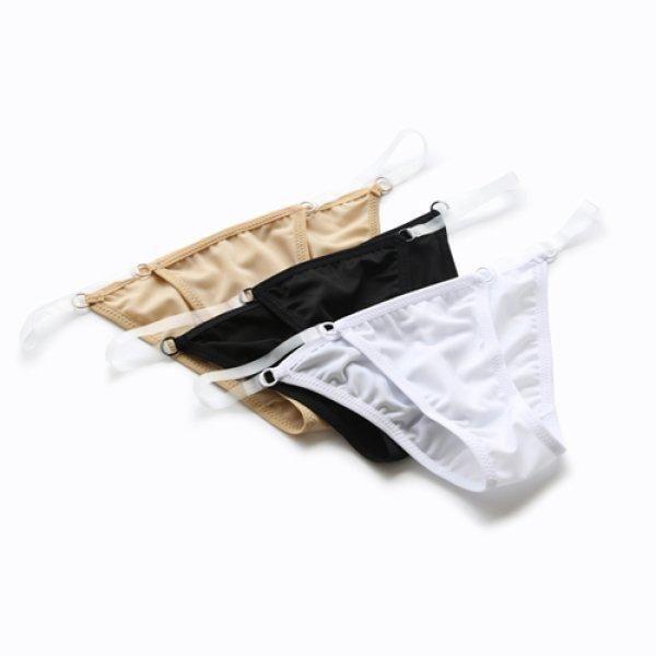クリアストラップの水着用インナーショーツは、サイドがクリア素材でデザインされたベーシックカラーのインナー水着です。シンプルながらも洗練されたデザインで、水着スタイルをより魅力的に演出してくれます。クリアストラップの採用により、肌に直接触れる...