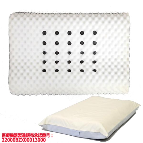 【発売日：2025年09月20日】睡眠中に肩や首に強力磁石100m×25個が作用する安眠枕！コリと血行を改善。医療機器製造販売承認番号：22000BZX00013000強力マグネパワー100mTフェライト永久磁石25個配備！毎日の睡眠中に磁...