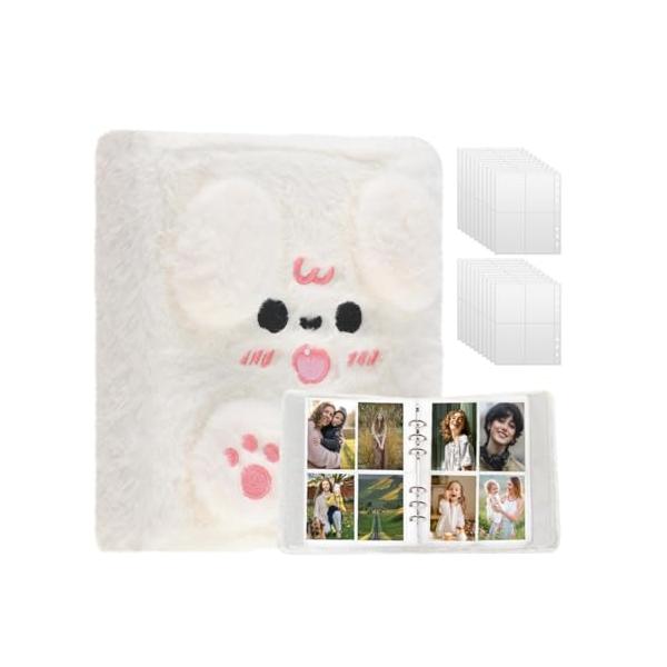 白い耳の犬/-/-・Color:白い耳の犬・セット内容シール帳 a6サイズ：21cm*18cm*3.6cm。a6バインダー*１冊、透明スリーブ20枚付き。・高品質素材フォトカードアルバムの表紙は高品質のフェイクフリース素材を使用しており、触...