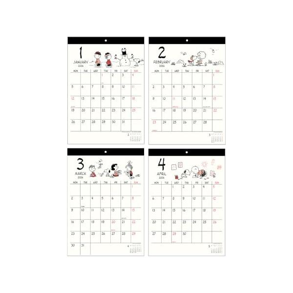 スヌーピー/-/S8521441・パッケージ個数:1・2026年版のキャラクターカレンダー・特長2026年版のキャラクターカレンダーです。インテリアに馴染むウォールカレンダーシンプル・内容月間カレンダー:12枚・サイズ260mm×364mm...
