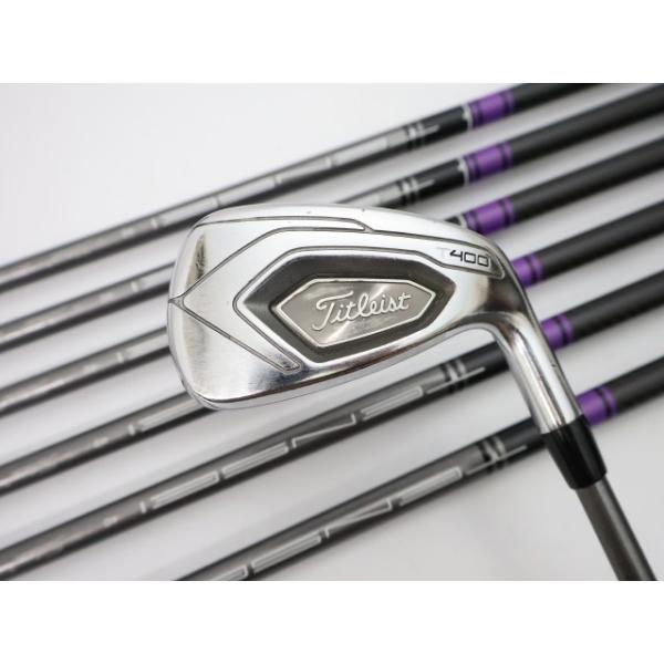 ■種別：レディースアイアンセット　■メーカー：タイトリスト■モデル：T400　■シャフト：Titleist TENSEI Purple40(JP) 7本組■フレックス：　■ロフト：26■本数：7　■番手：7-9 P・43・49・55■長さ：...