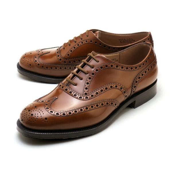 チャーチ バーウッド 靴 サンダルウッド ウィングチップ ポリッシュドバインダーカーフ メンズ Church's Burwood Polished binder Sandalwood MADE IN ENGLAND